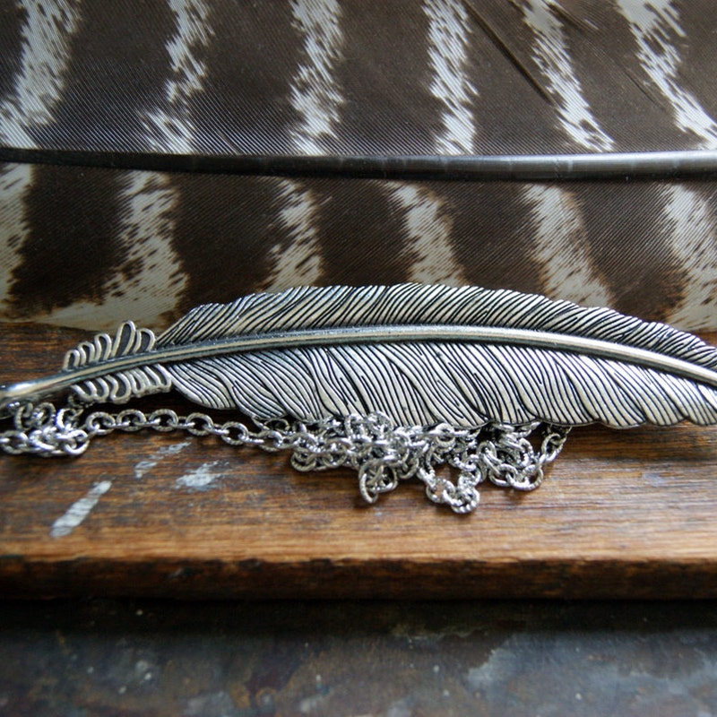 Feather Necklace - Etsy