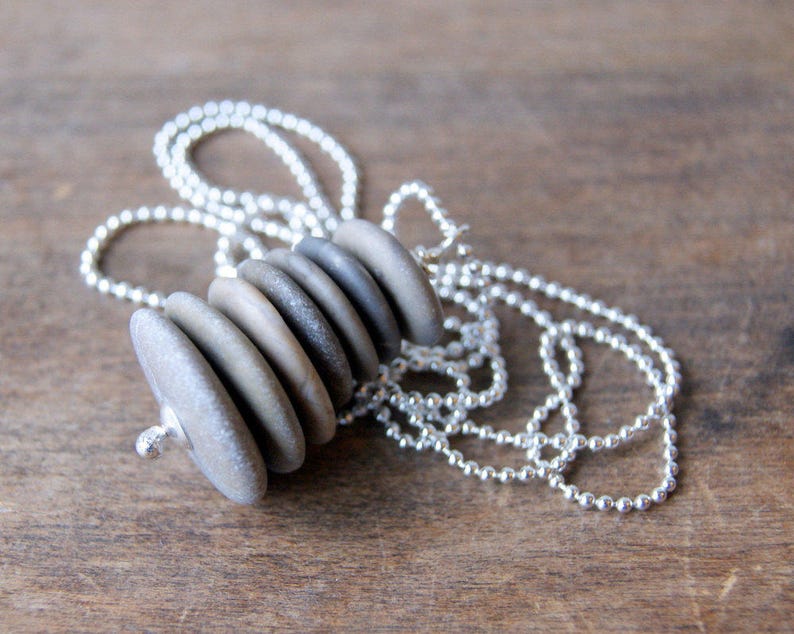 Zen Cairn Necklace With Stainless Steel Ball Chain - Etsy