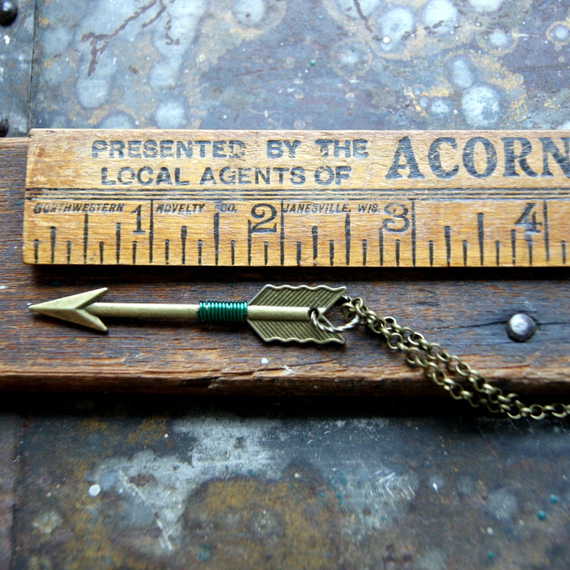 Bronze Arrow Necklace Wire Wrapped With Wire Color of Your - Etsy