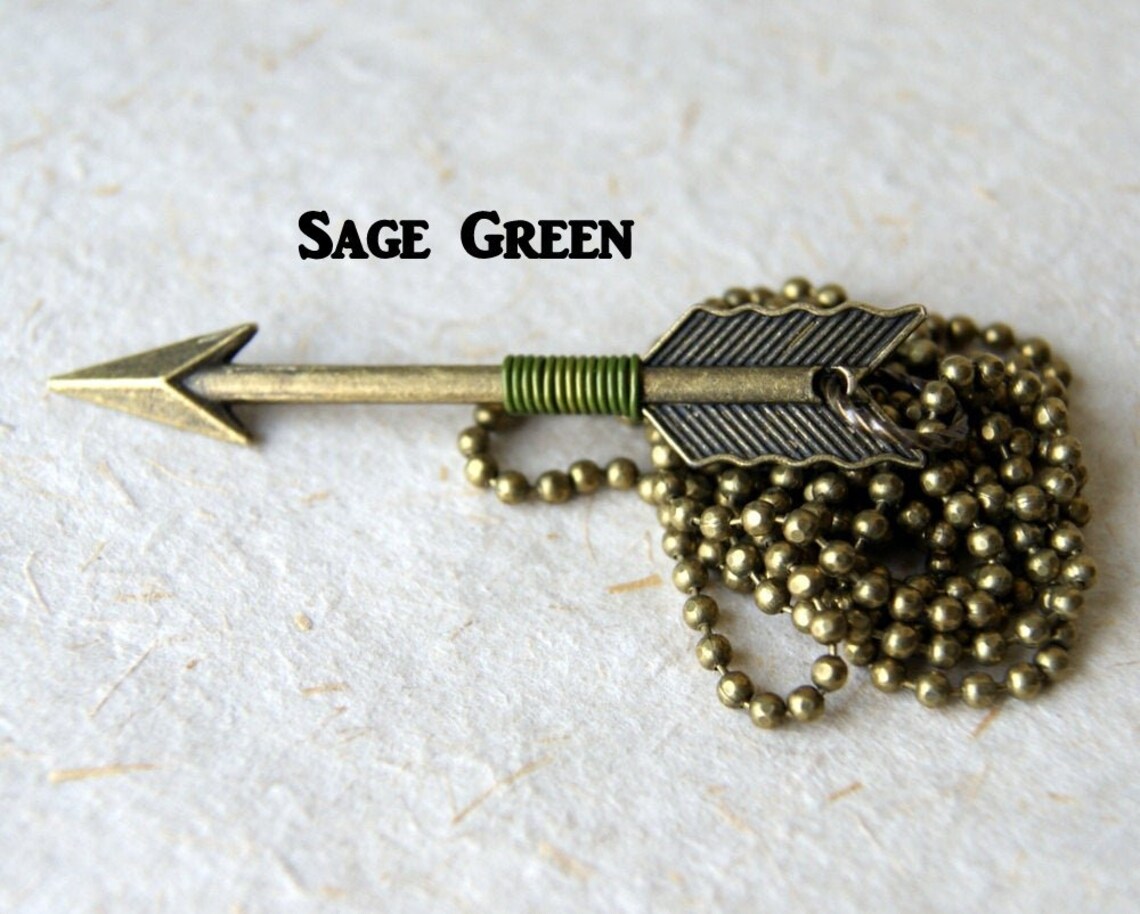 Bronze Arrow Necklace Wire Wrapped With Wire Color of Your - Etsy