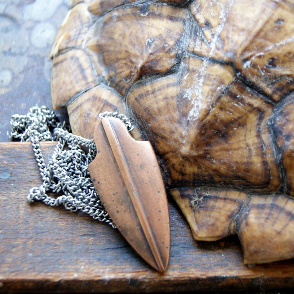 Antiqued Copper Vintage Arrowhead Necklace With Vintage - Etsy