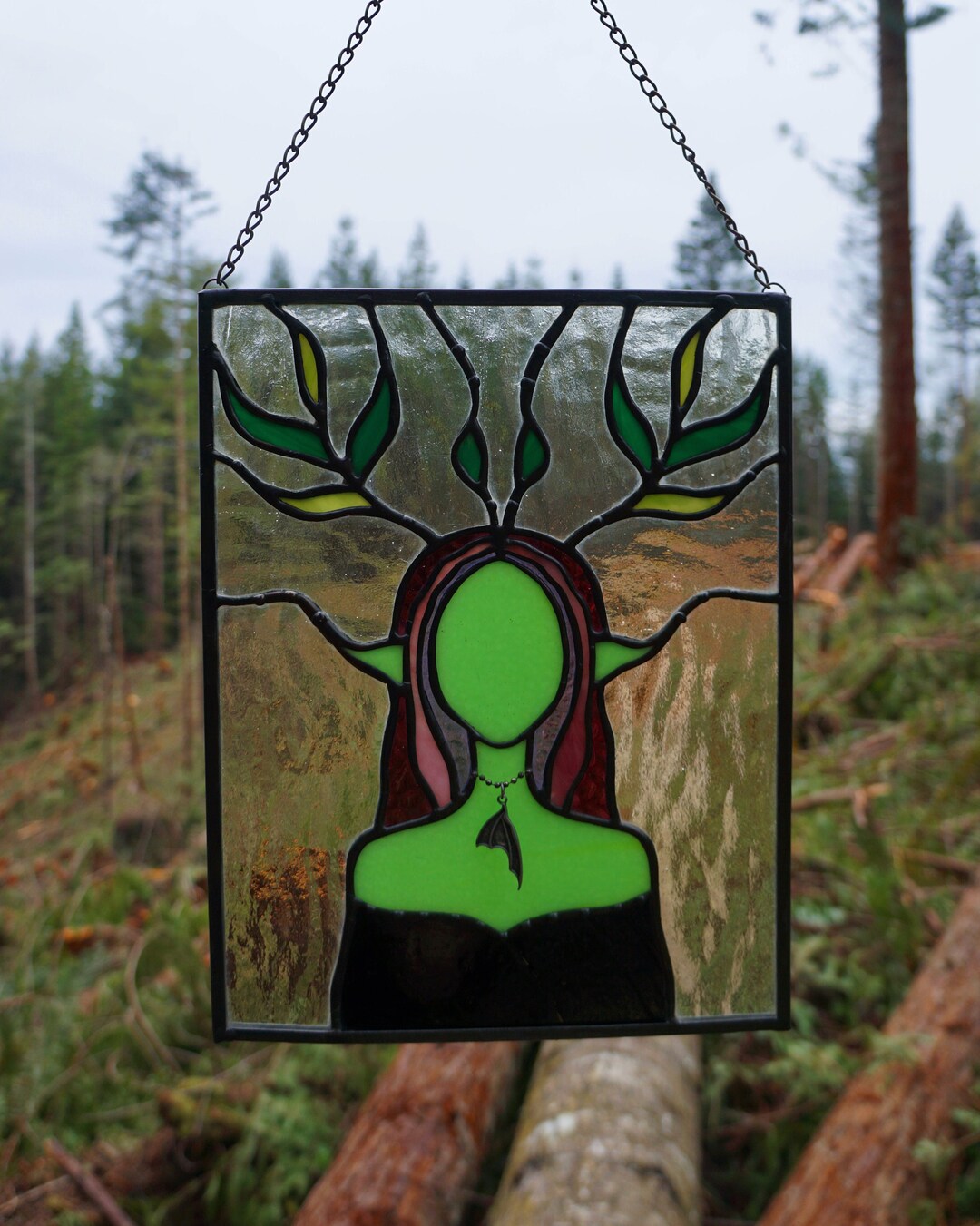 Stained Glass Witch Elf Sun-catcher - Etsy