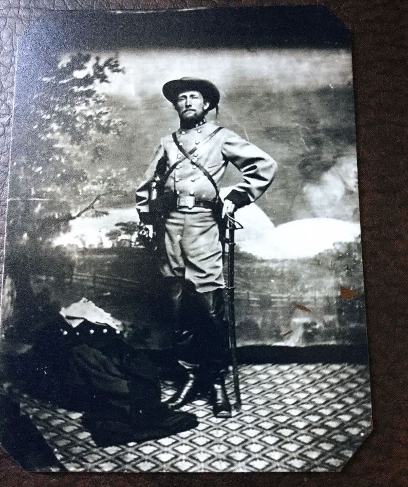 Civil War John "grey Ghost"mosby Colonel of the Confederacy Tintype ...
