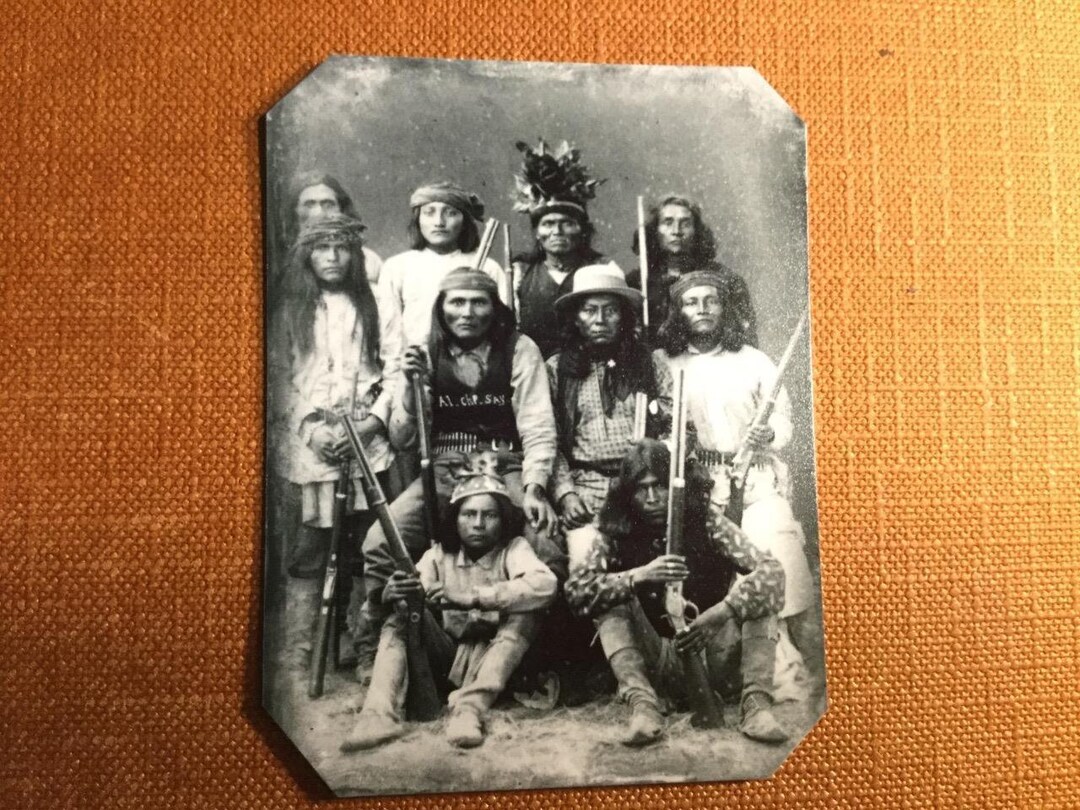 Apache Chief Alchesay and His Council Historical Rp Tintype C1133rp - Etsy