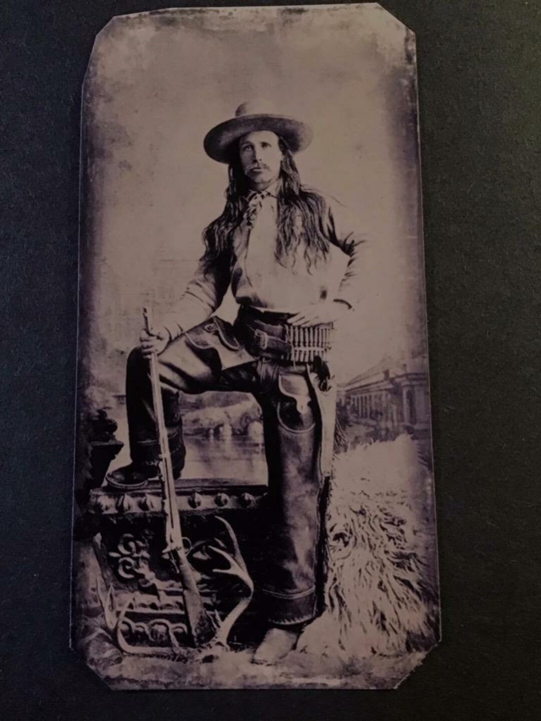 Sixth-plate Long Hair Cowboy Tintype C2351RP - Etsy