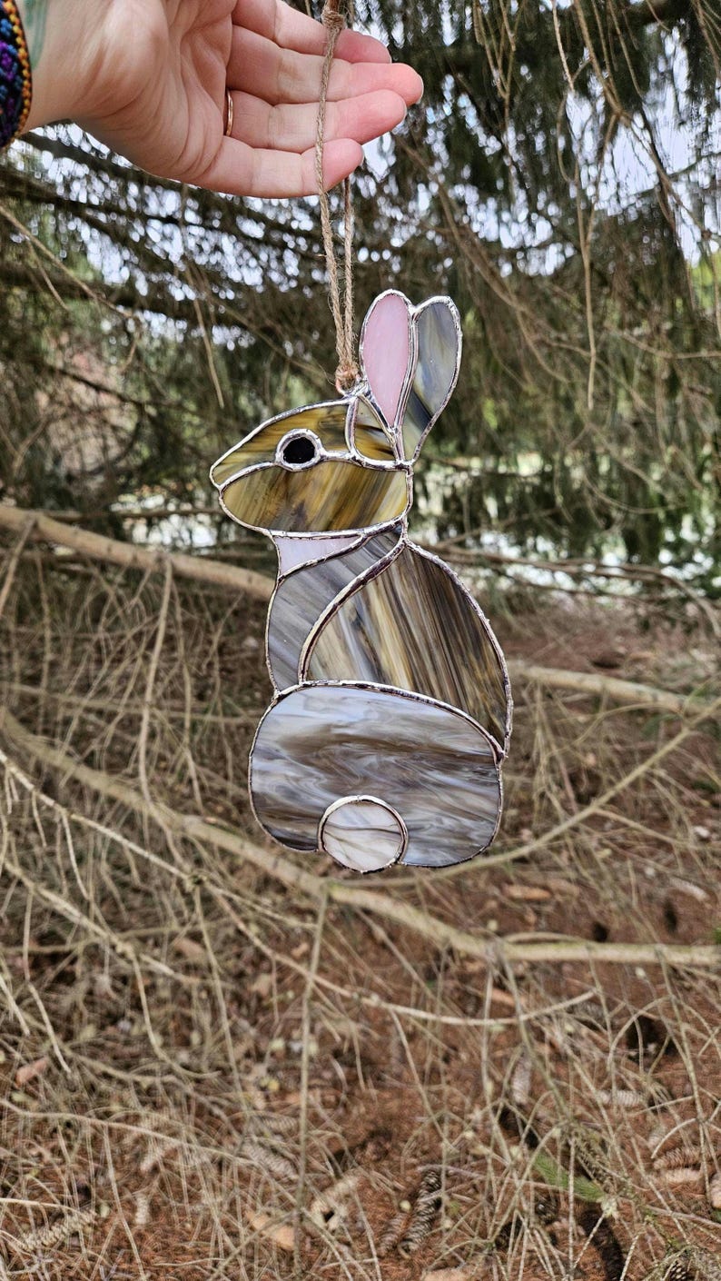 Handmade, Stained Glass Eastern Cottontail Rabbit. - Etsy