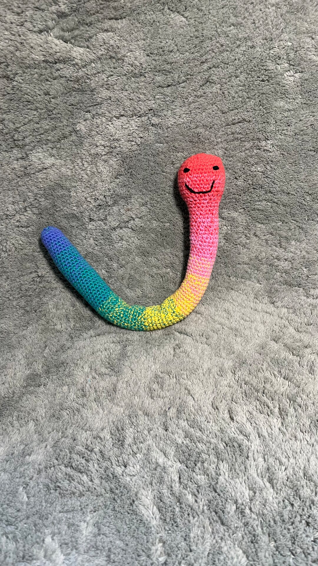 Cute Crocheted Cuddle Worm, Perfect Quality Handmade Gift for Loved ...