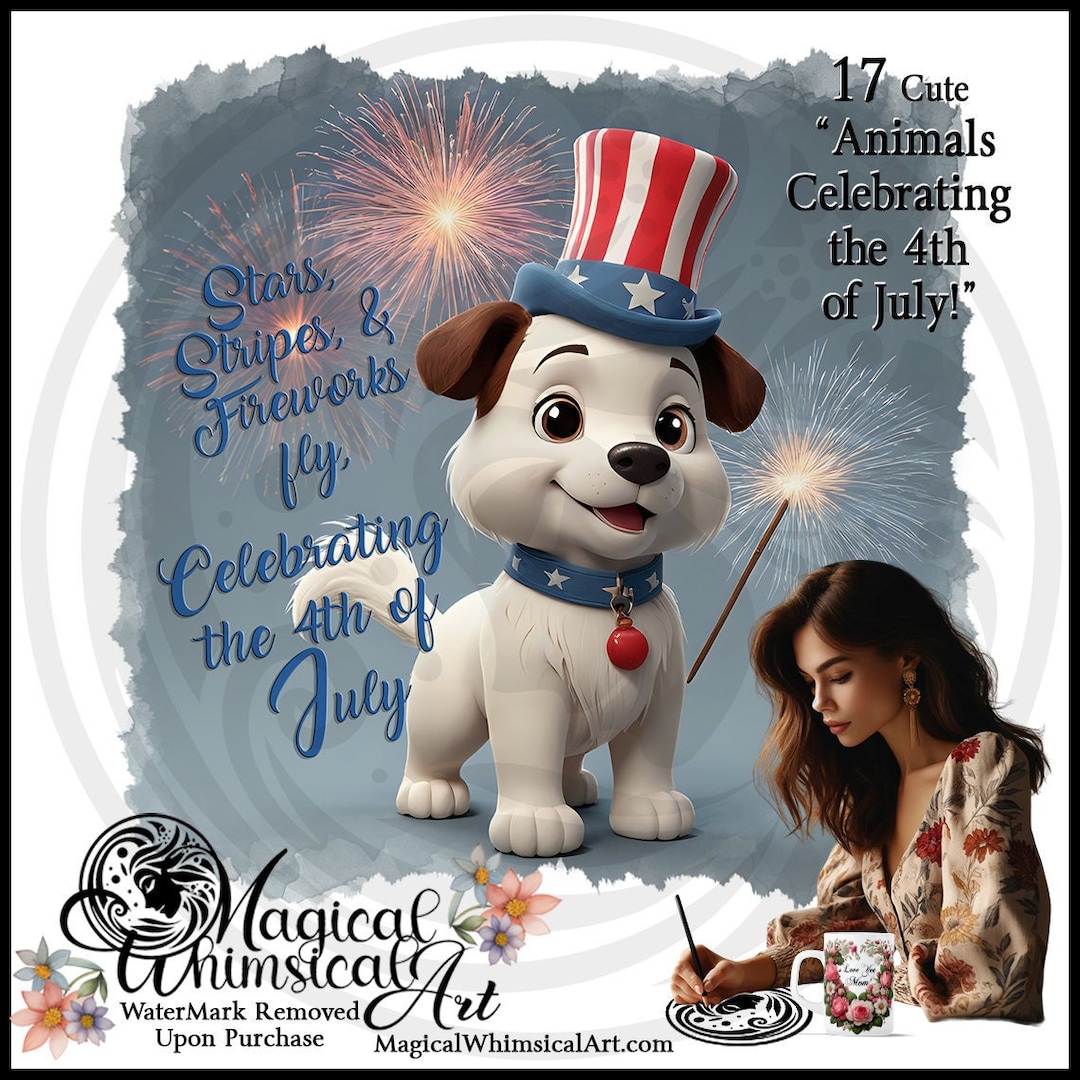 4th of July Animals PNG, Patriotic Designs (digital Download) - Etsy