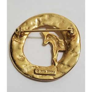 Vintage Ann Hand Donkey Gold Tone Brooch Pin - Etsy
