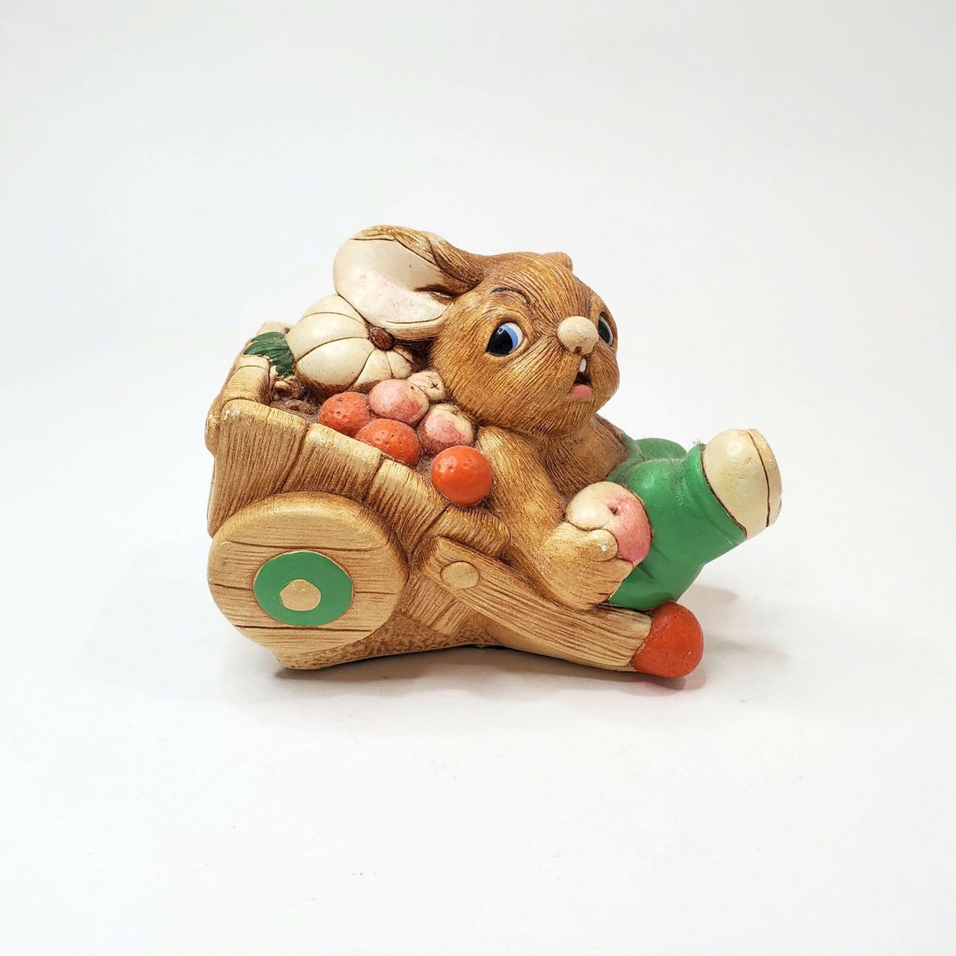 Vintage Pendelfin Barrow Boy Bunny Rabbit Hand Painted Stonecraft Made ...