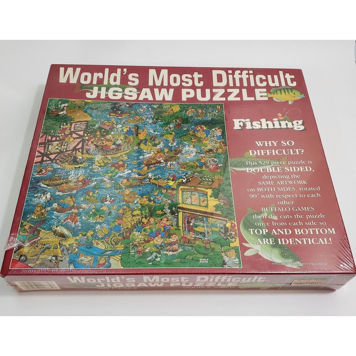 World's Most Difficult Jigsaw Puzzle Fishing Double Sided 529 Pcs ...