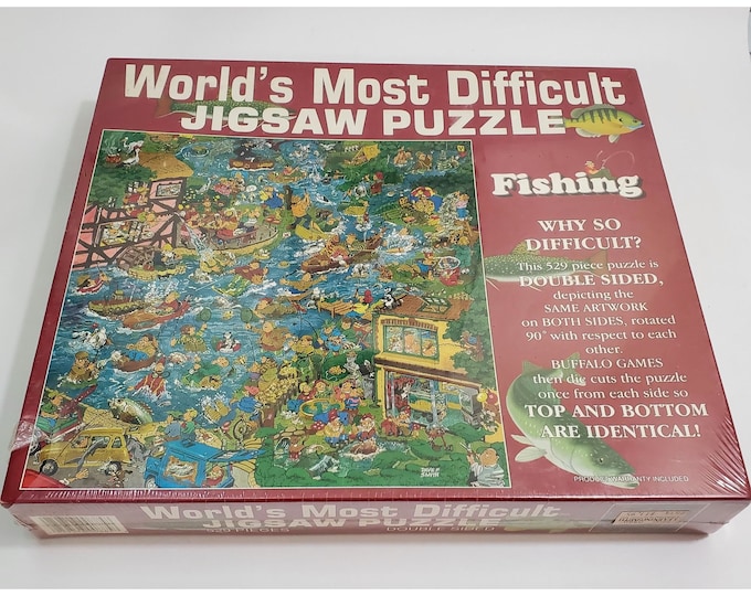 World's Most Difficult Jigsaw Puzzle Fishing Double Sided 529 Pcs ...
