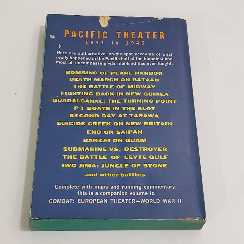 Combat Pacific Theater WWII World War II by Don Congdon DELL Paperback ...