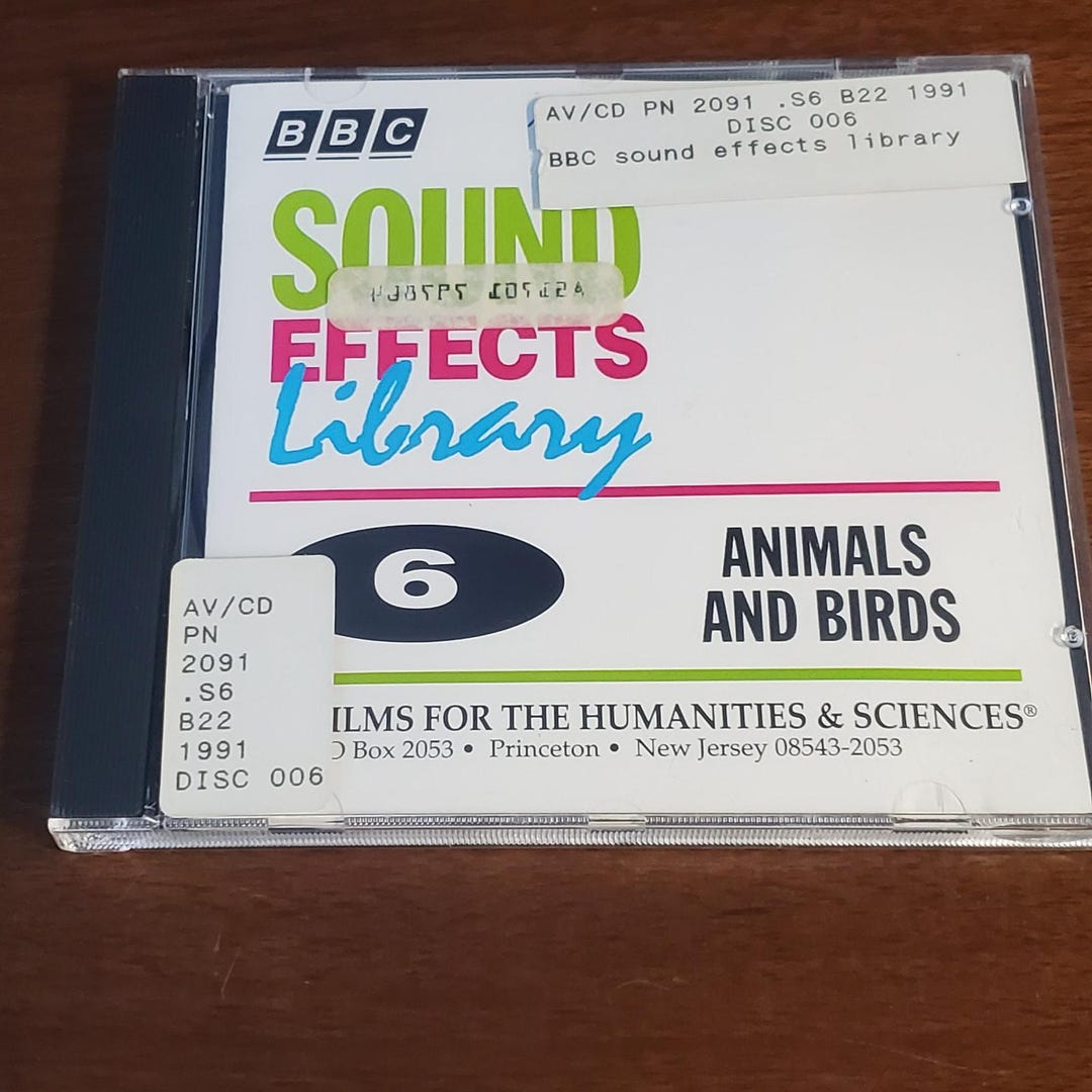 BBC Sound Effects Library Animals and Birds Disc 6 CD 1991 - Etsy
