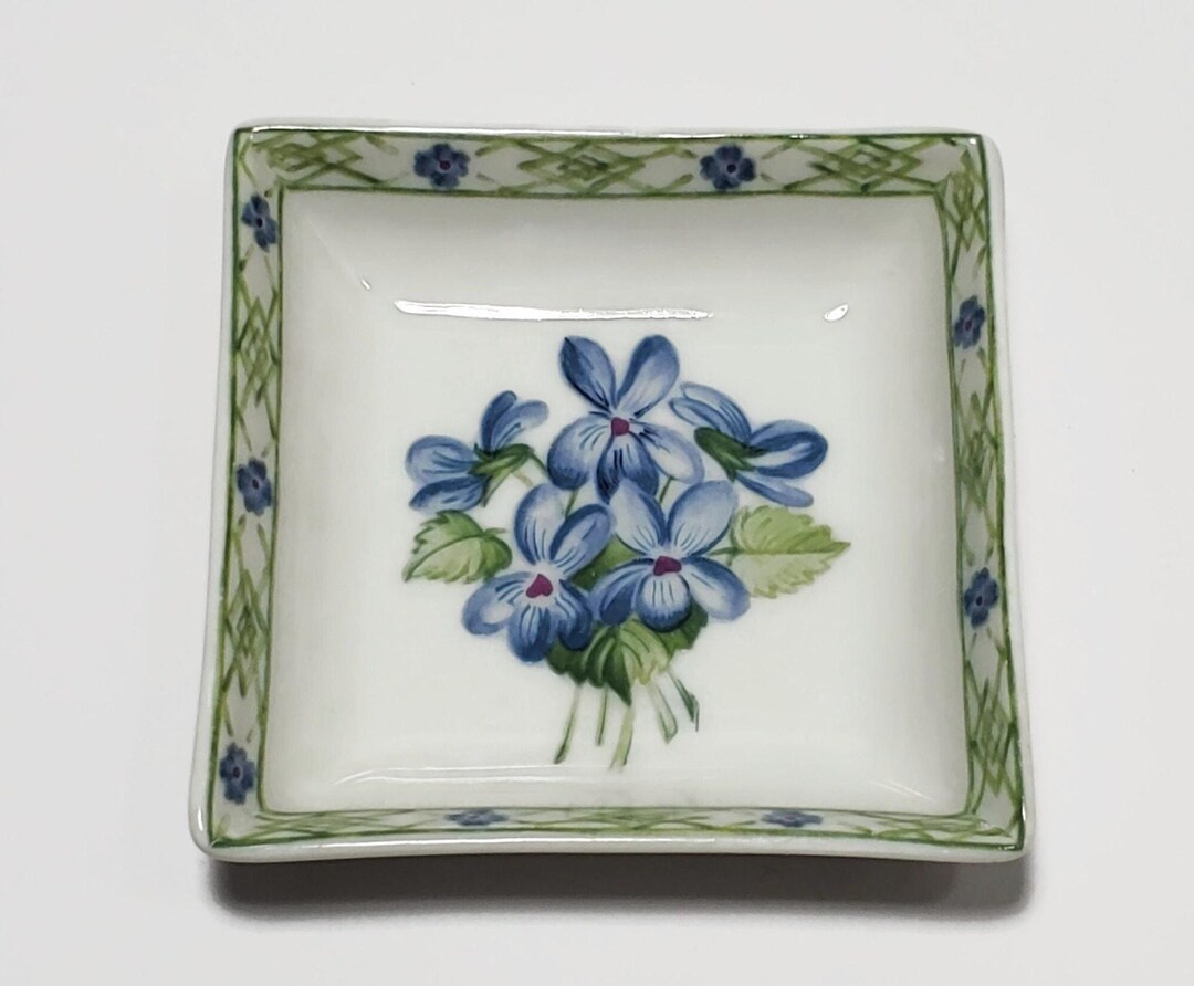 Violettes Anne De Solages Porcelain De Paris France Small Trinket Tray ...
