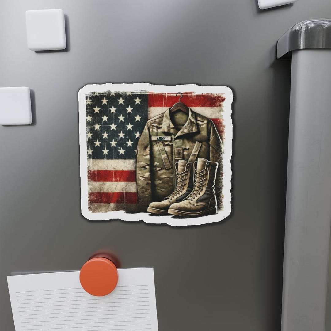 Die-cut Magnets - USA Army Military American Flag Magnet, Patriotic ...