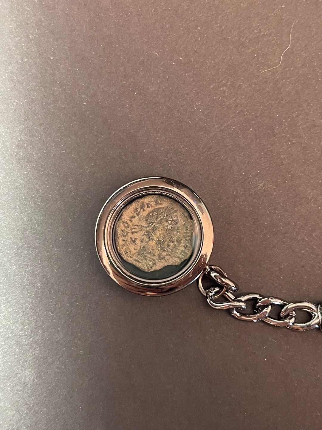 Reversible Ancient Roman Coin Keychain Authentic , Unisex Vintage Style ...