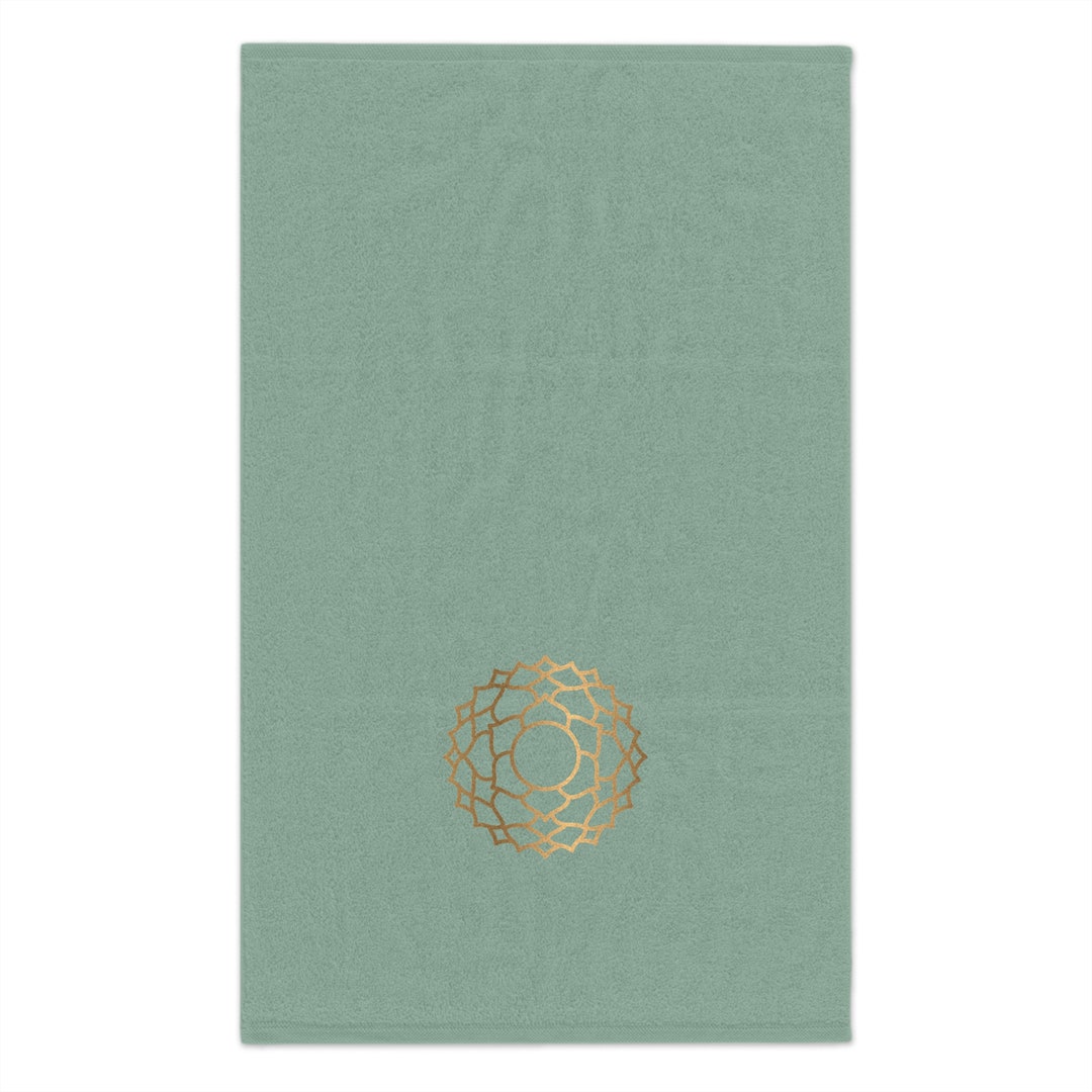 Gold Crown Chakra Sacred Geometry Exercise & Workout Towel, Sage - Etsy