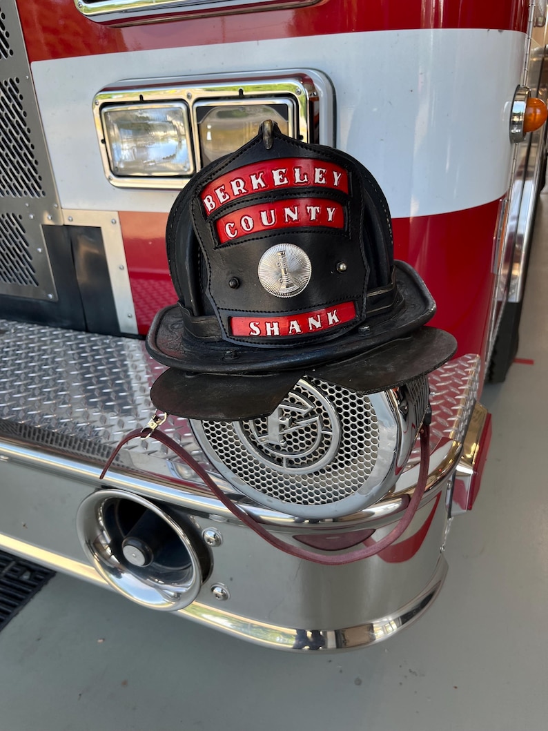 Custom Hand Stamped Fire Helmet Shield - Etsy