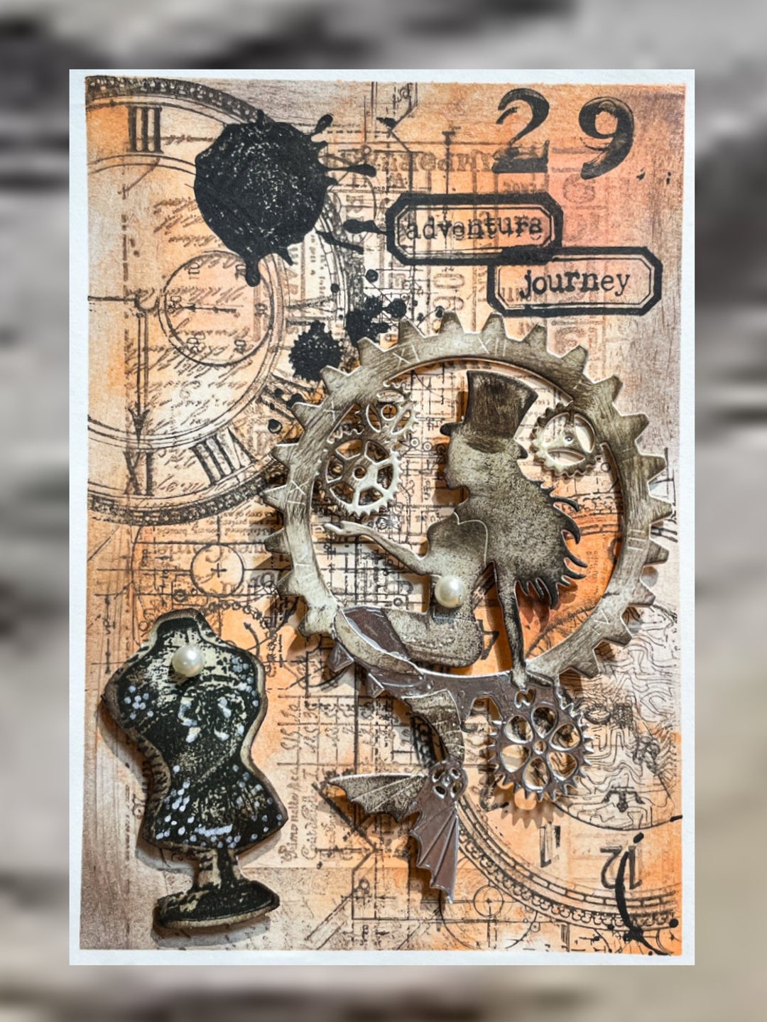 Vintage-inspired Handmade Card: Timeless Elegance and Nostalgic Charm ...