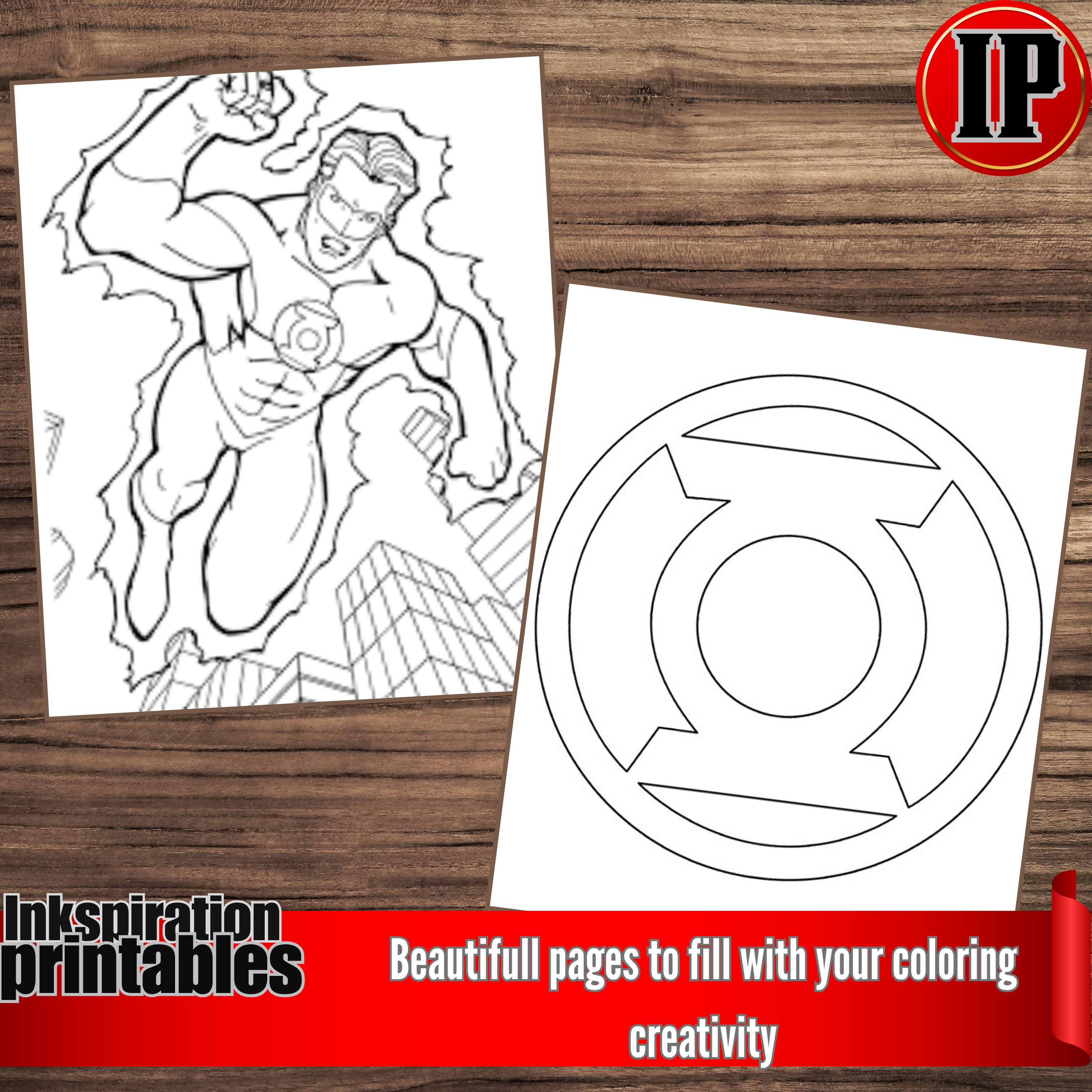Super Hero Themed Coloring Book Instant Download Detailed & Epic ...