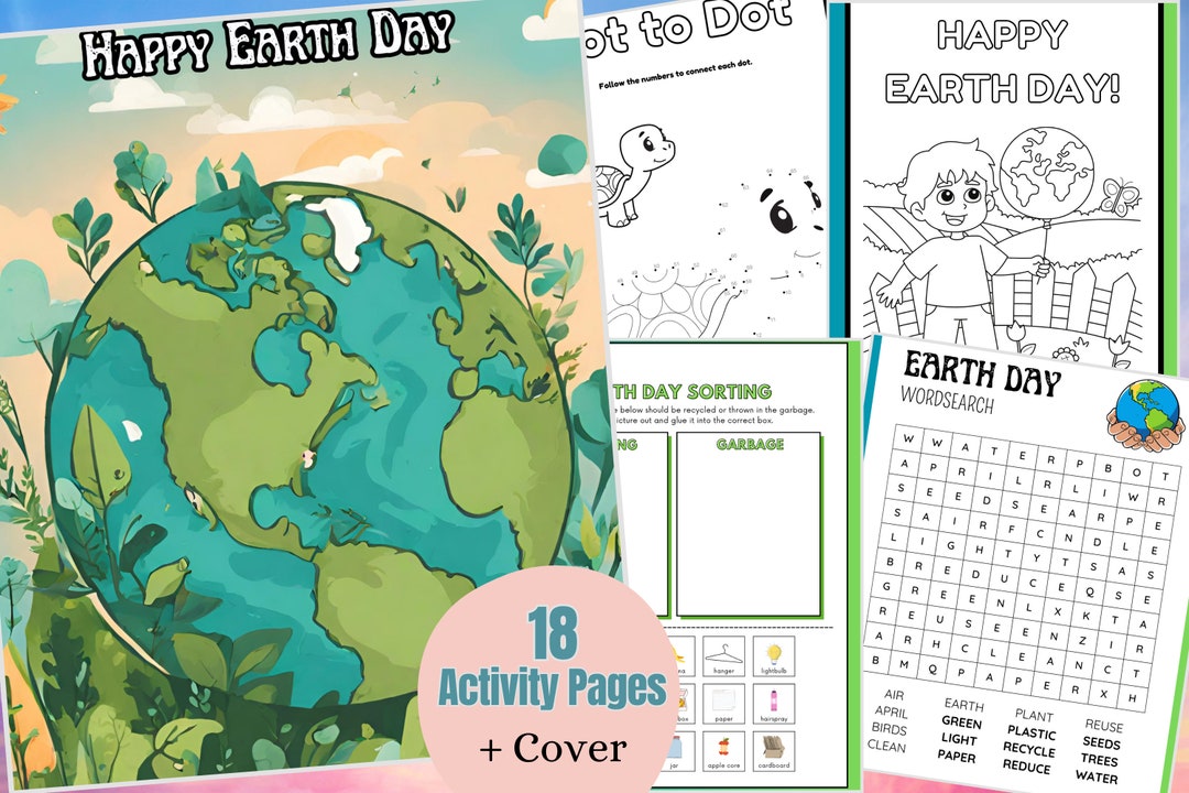 Earth Day Digital Activity Book for Kids - Etsy