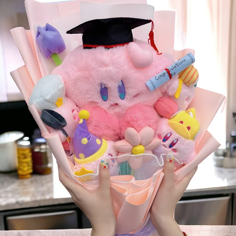 Crochet Flowers Kirby Bouquet graduation Bouquet Mother Day Gift Gift ...