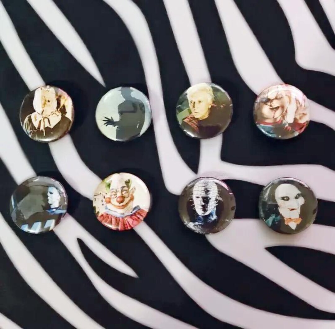 Icons of Horror Buttons - Etsy