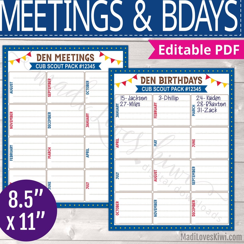 Cub Scout Printables - Etsy