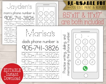 Number Tracing Practice - Etsy