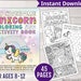 Printable Unicorn Coloring Book Instant Download Puzzle - Etsy