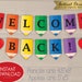 Personalized Rainbow Welcome Banner, Printable Pencil Back to School ...