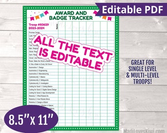 Daisy Girl Scout Badge Award Tracker Checklist NEW 2023-24 BADGES ADDED ...