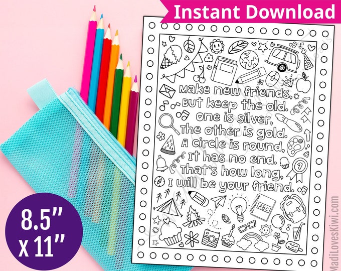 Make New Friends Art Print Girl Scouts, Option of Foil Unframed - Etsy