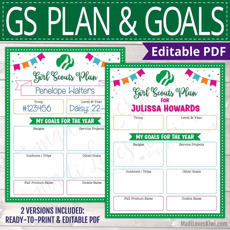Girl Scout Planner - Etsy