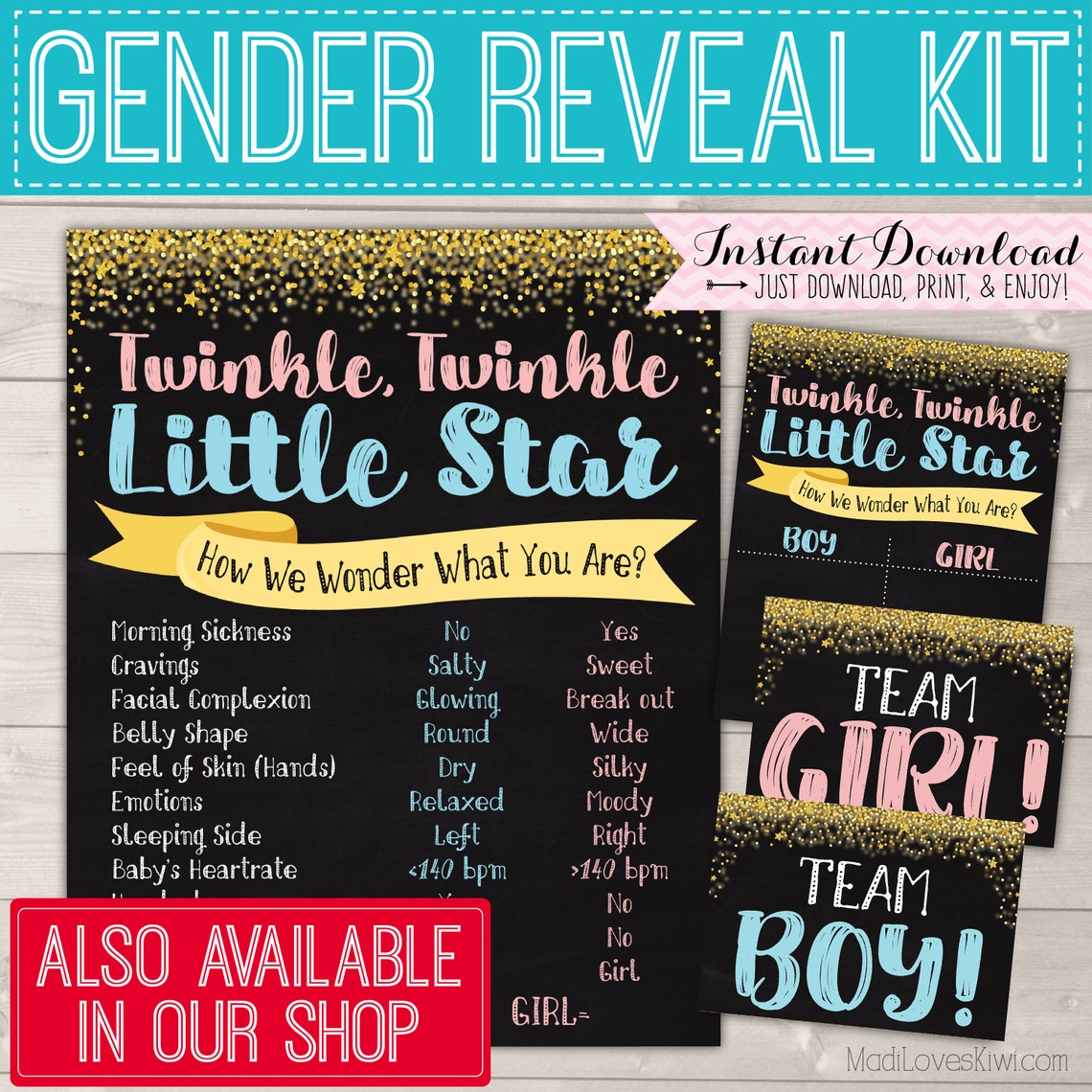 Twinkle Twinkle Little Star Gender Reveal Decorations Old | Etsy