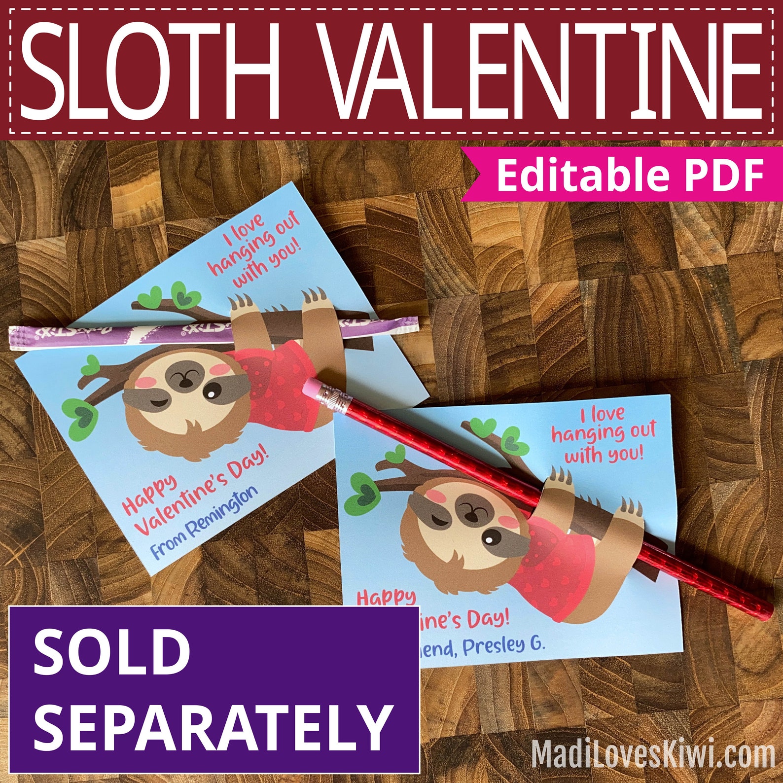 Printable Flower Valentine Card for Class Editable Happy - Etsy