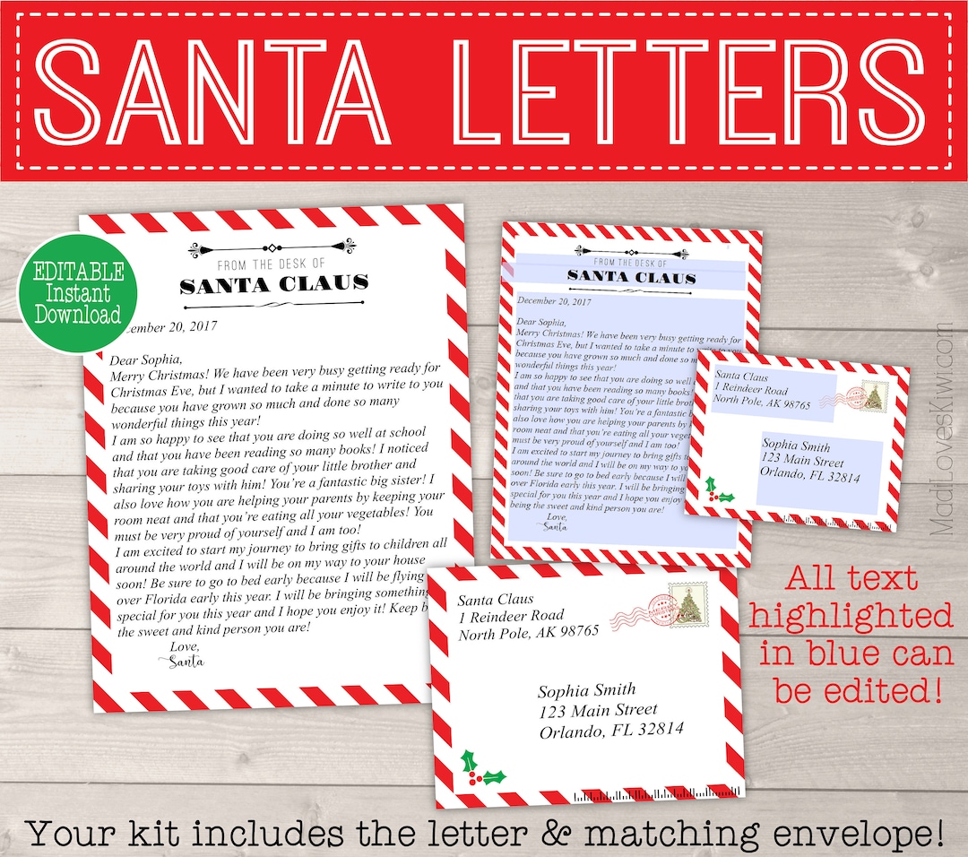 Personalized Letter From Santa Printable, Santa Cam Letter Download ...