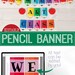 Personalized Rainbow Welcome Banner Printable Pencil Back to - Etsy
