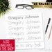 Cursive Name Writing Worksheet, Editable Script Handwriting Practice ...