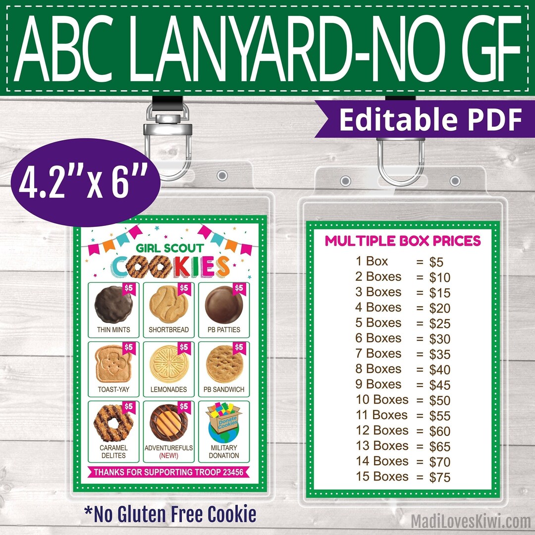 Cordón de Girl Scout imprimible ABC 2024 con código QR o donación ...