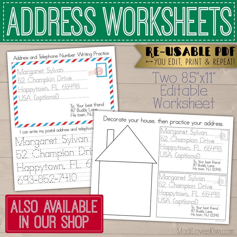 Name Writing Worksheet Set Editable Handwriting Print | Etsy