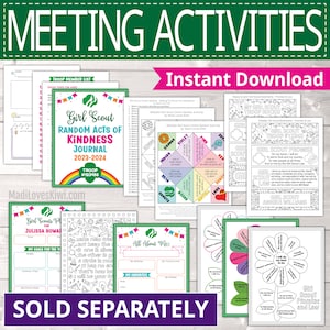 Printable Girl Scout Promise & Law Bookmark COMMUNITY, Troop Meeting ...