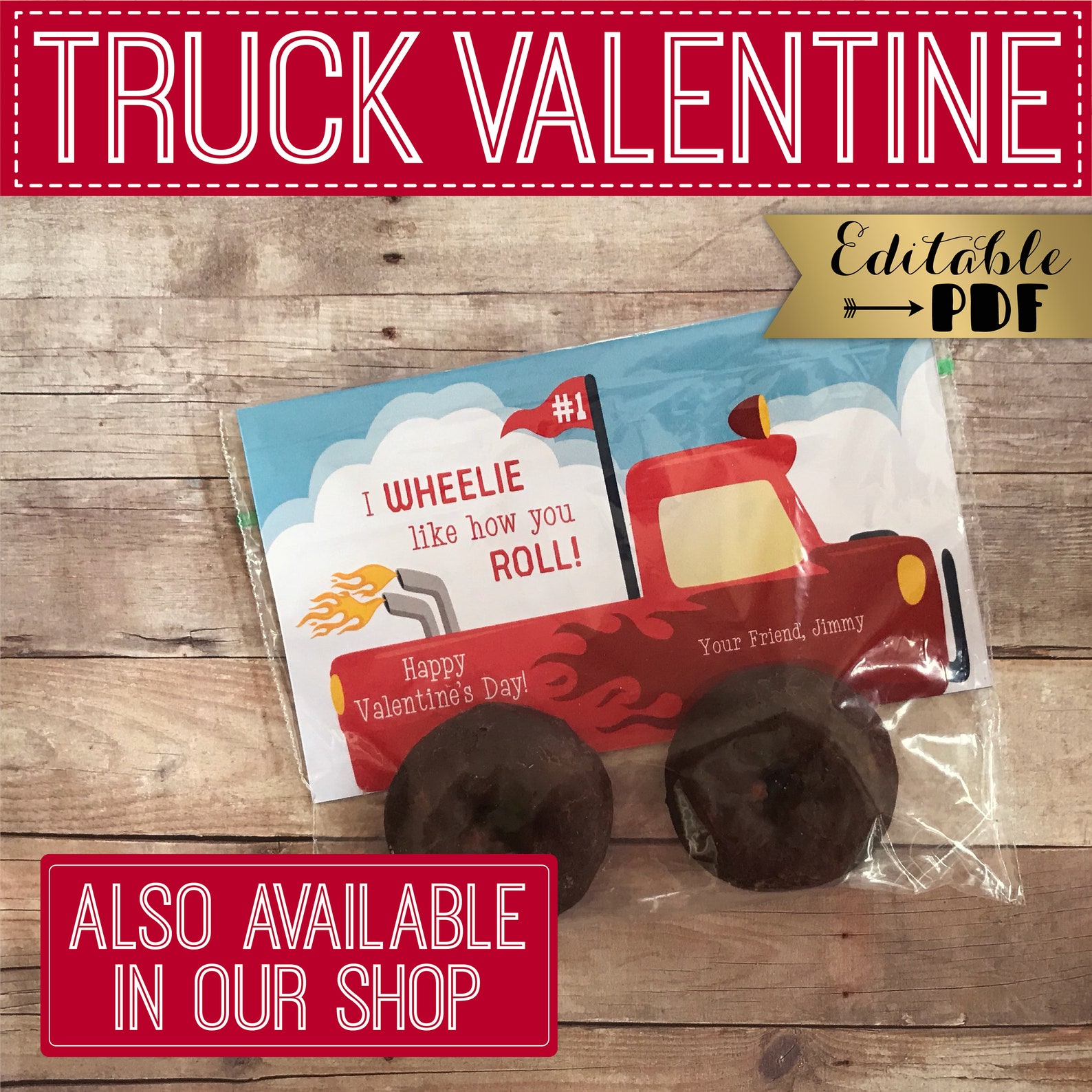 Printable S'mores Valentines Day Treat Bag Topper | Etsy