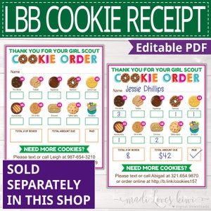 Printable 2024 LBB Girl Scout Business Card With Cookie Photo, Editable ...
