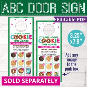 2025 ABC Scout Cookie Order Form Printable, Personalized Menu Sale ...