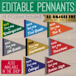 First Day of School Sign Reusable, Last Day Chalkboard Photo Prop ...