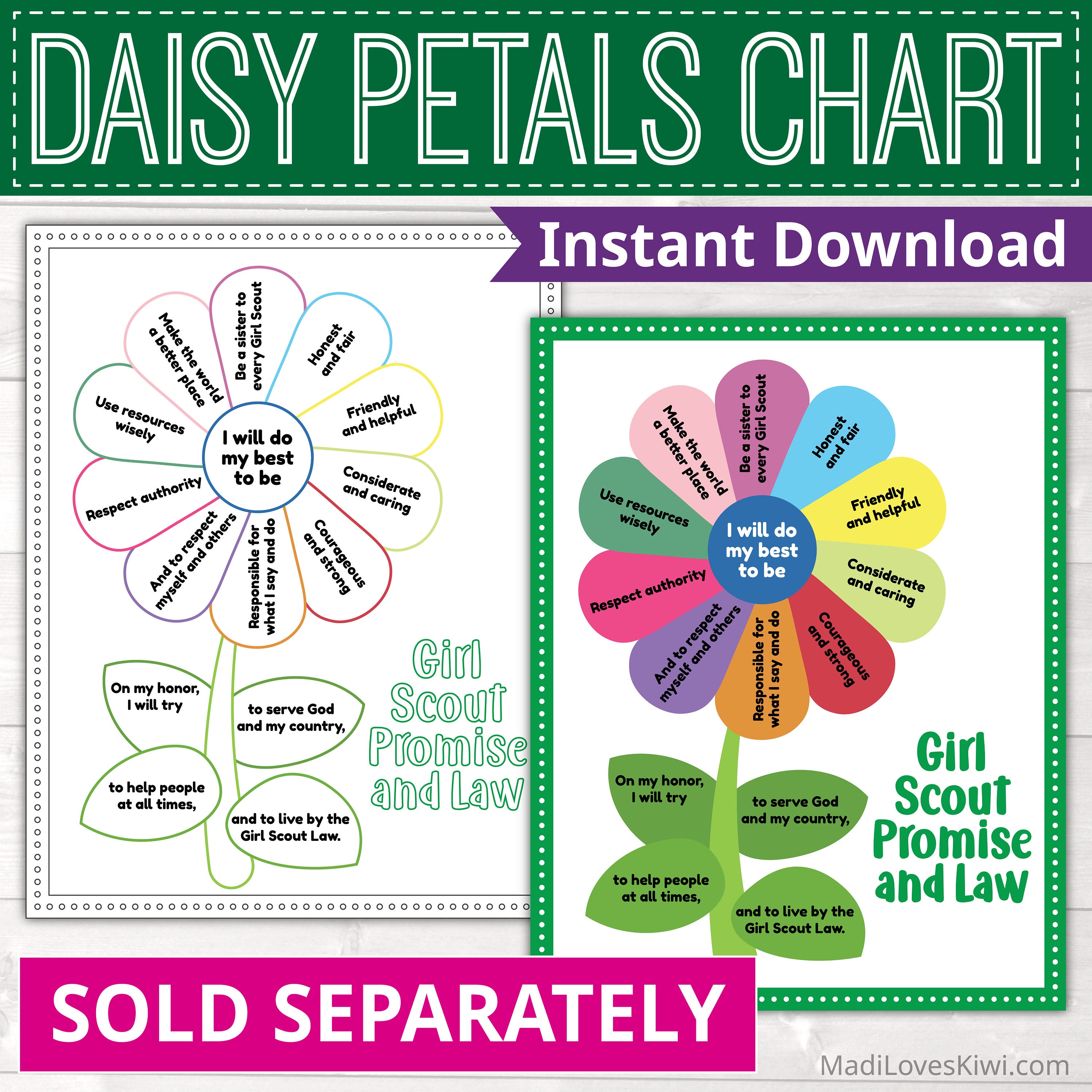 Daisy Girl Scout Border Clip Art