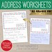 Editable Learn My Address Worksheet, Addressing Envelope Activity for ...