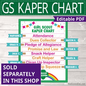 Printable Scout Kindness Journal, Editable Girl Troop Leader Book ...